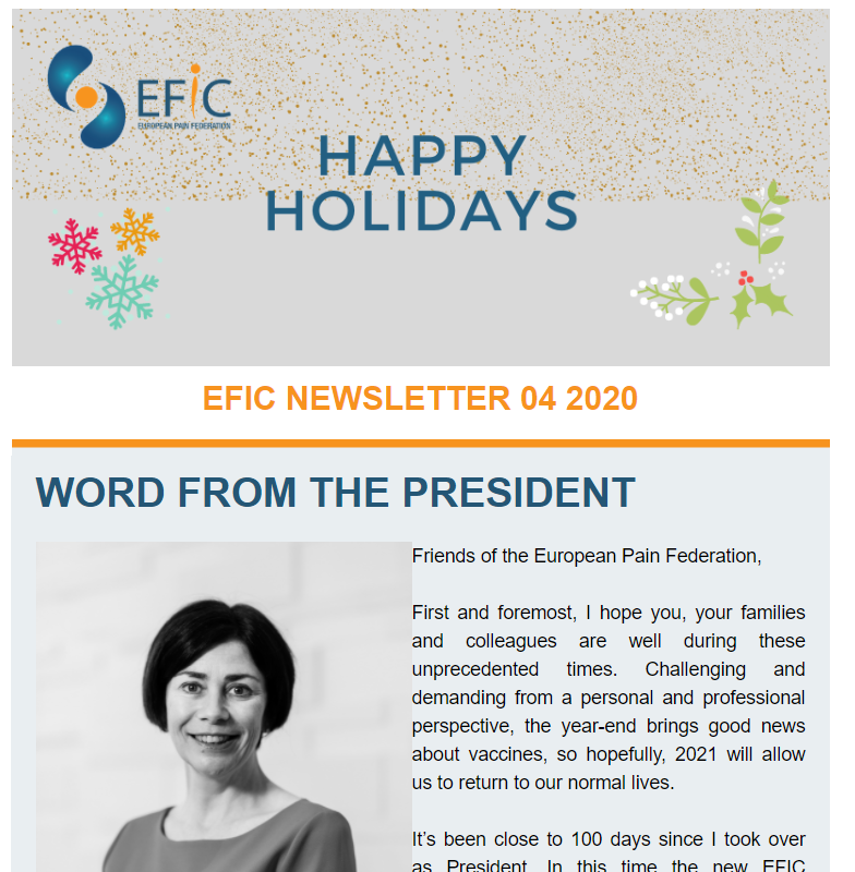 A new EFIC Newsletter is available: 4 quarter 2020! - European Pain ...